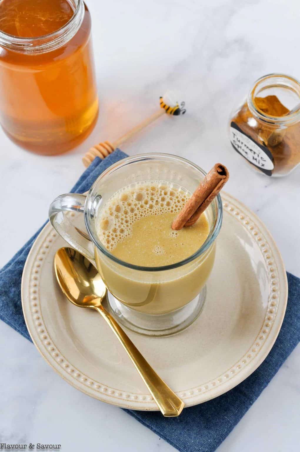 Warm Turmeric Cinnamon Milk - Flavour and Savour