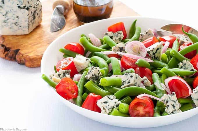 Green Bean Blue Cheese Salad with Tomatoes - Flavour and Savour