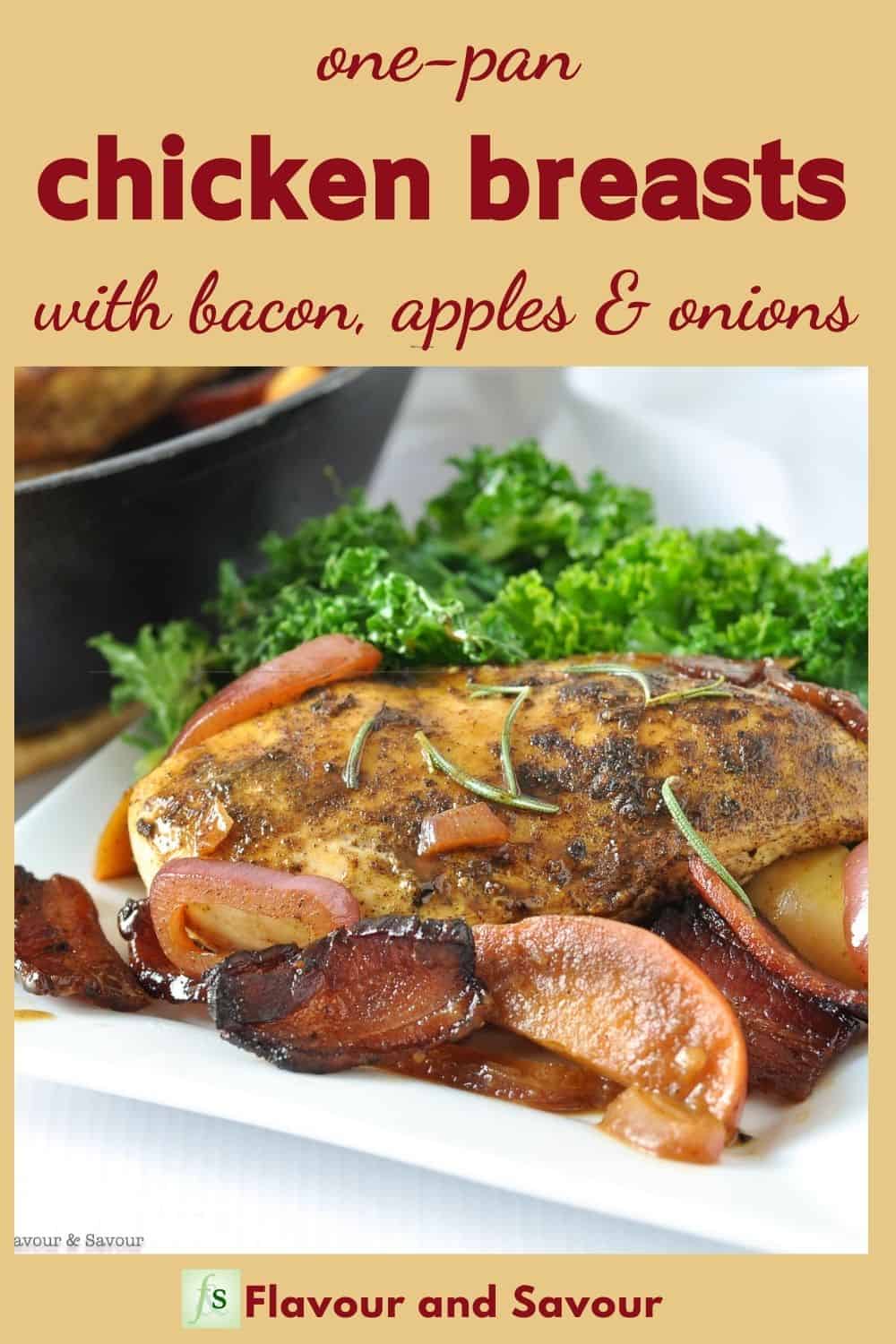 One-Pan Spiced Chicken with Apples and Bacon - Flavour and Savour