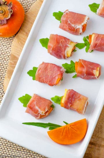 Persimmon Prosciutto Cheese Bites - Flavour and Savour