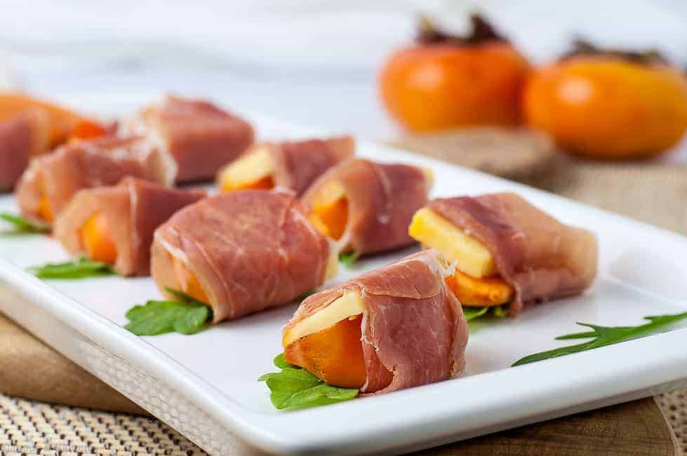 Persimmon Prosciutto Cheese Bites - Flavour and Savour