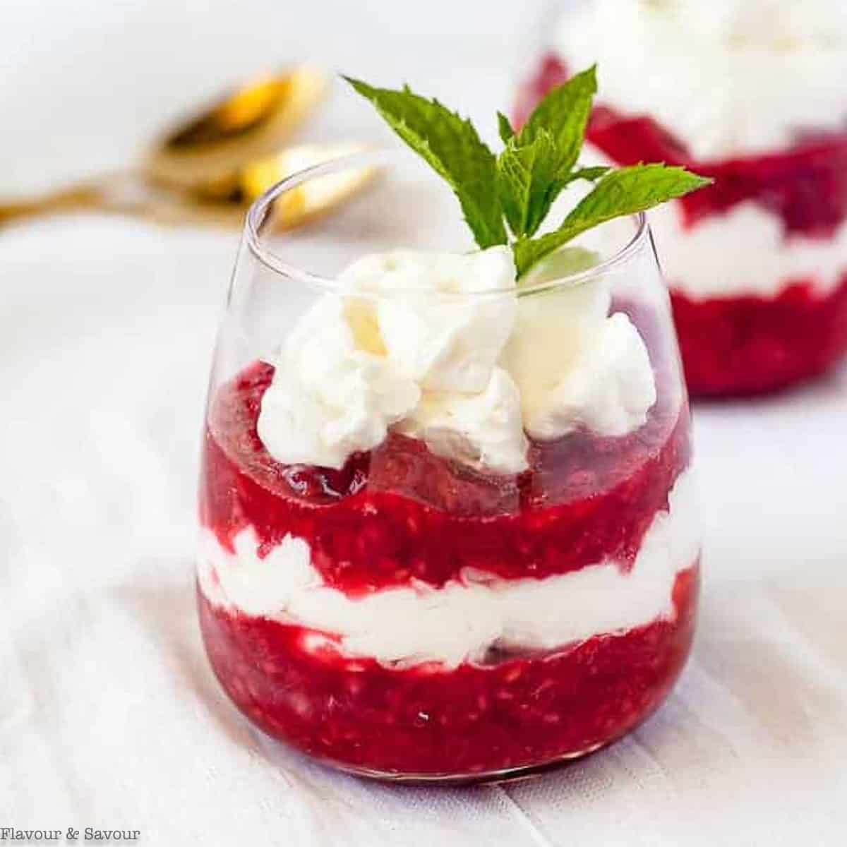 Easy Raspberry Rhubarb Fool Recipe - Flavour and Savour