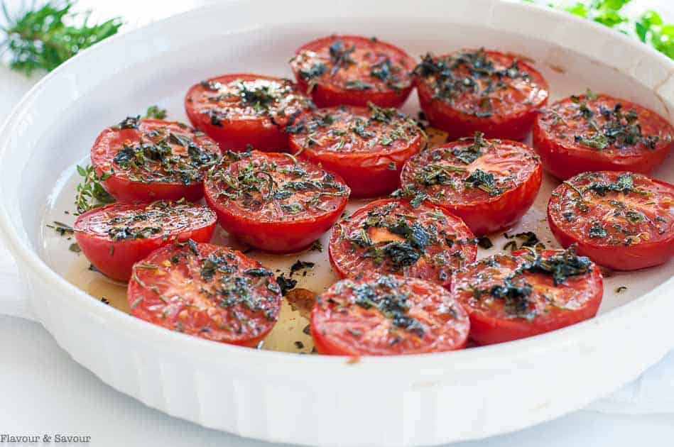 Broiled Italian Tomatoes with Garlic and Herbs - Flavour and Savour