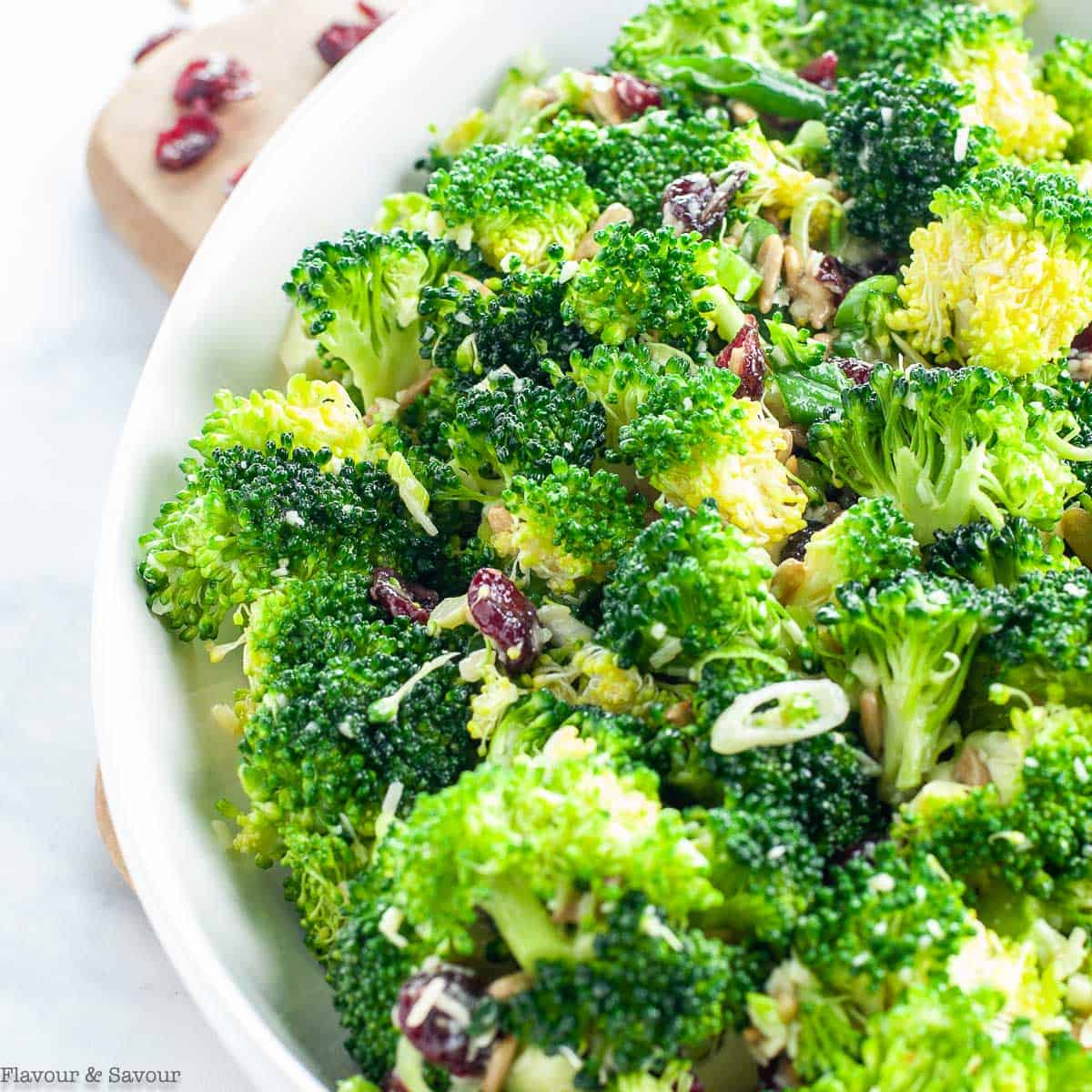 Honey Dijon Broccoli Salad With Cranberries Flavour And Savour