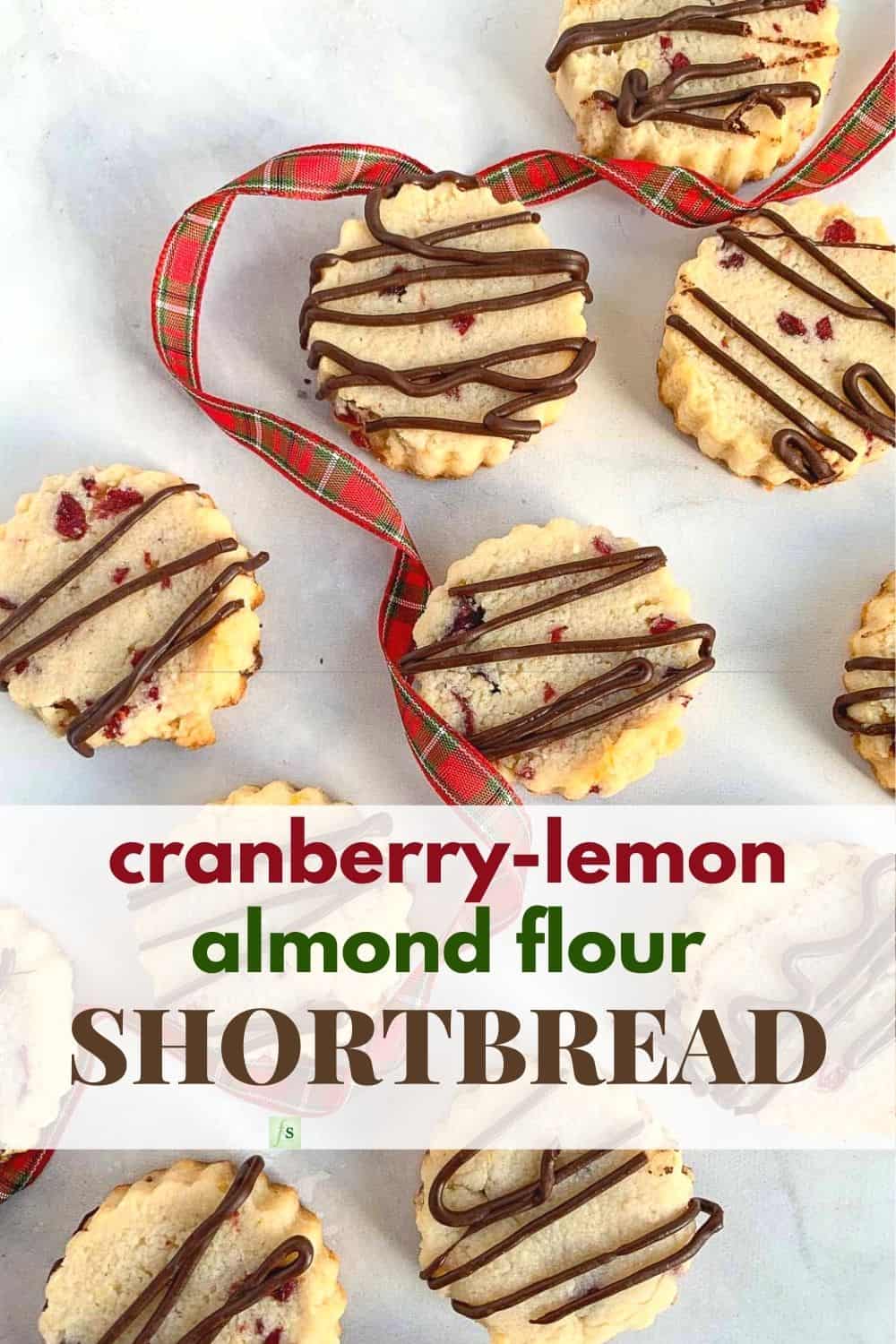 Cranberry Lemon Almond Shortbread Cookies - Flavour and Savour