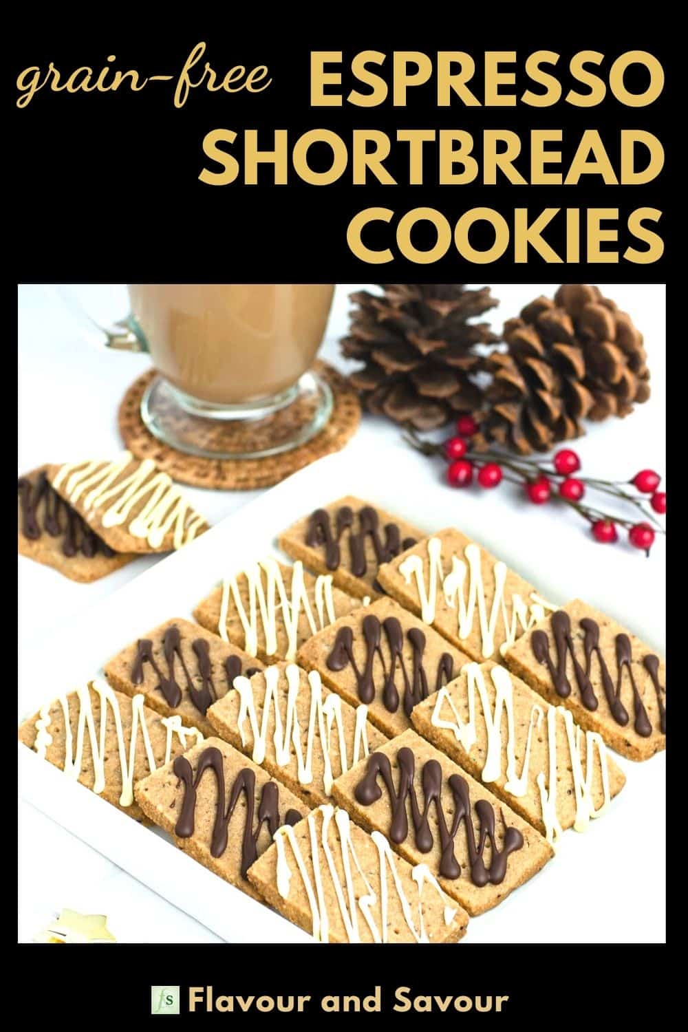 Buttery Almond Flour Espresso Shortbread - Flavour and Savour