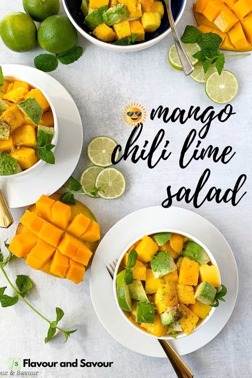 Mango Avocado Chili Lime Salad - Flavour and Savour