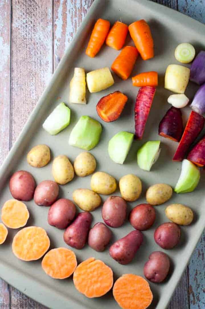 Apple Cider Roasted Root Vegetables - Flavour and Savour