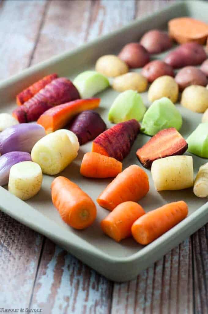 Apple Cider Roasted Root Vegetables - Flavour and Savour