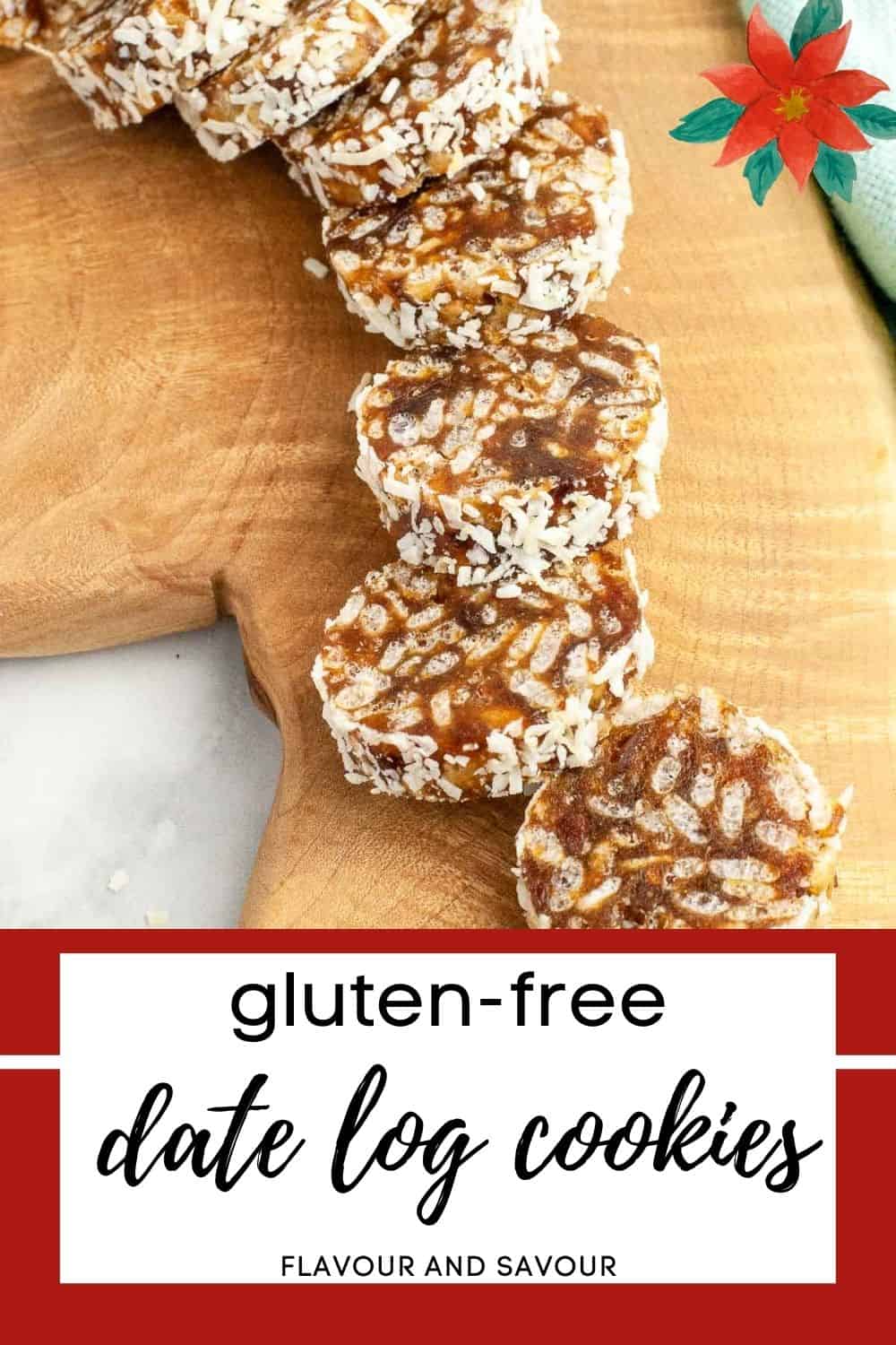 No-Bake Coconut Date Logs without Nuts - Flavour and Savour