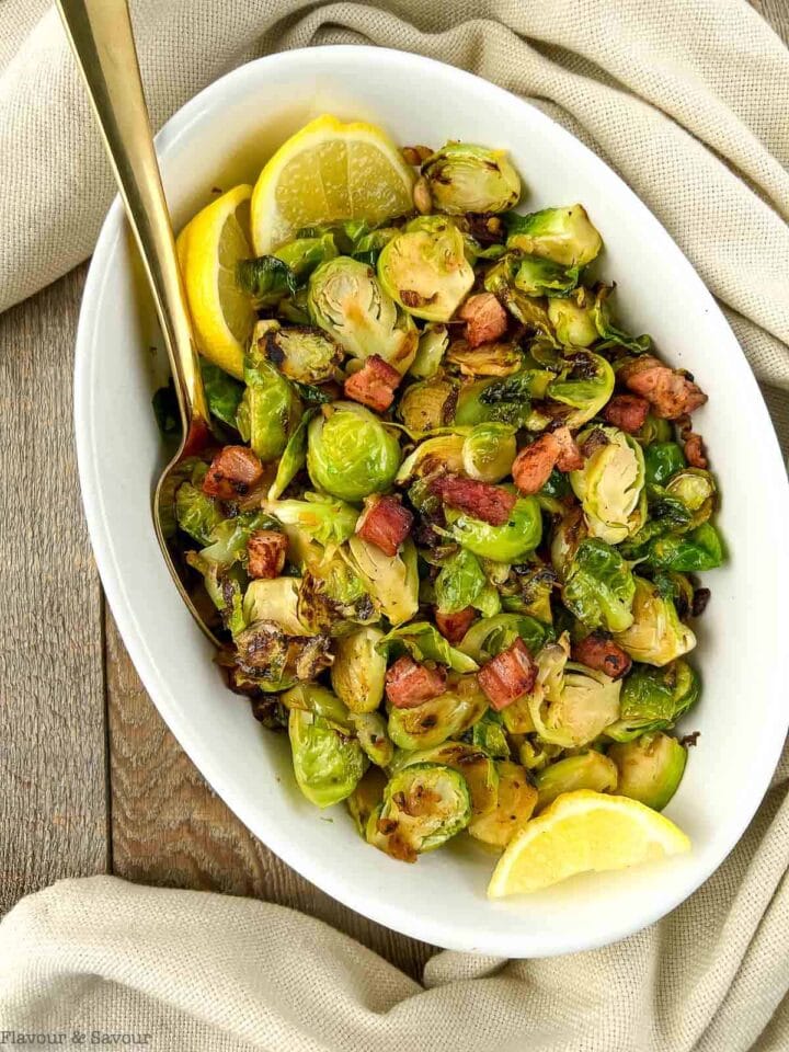 Sautéed Brussels Sprouts with Pancetta - Flavour and Savour