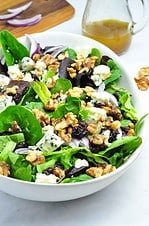 Blue Cheese and Walnut Salad with Cranberries - Flavour and Savour