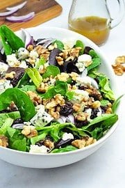 Blue Cheese and Walnut Salad with Cranberries - Flavour and Savour