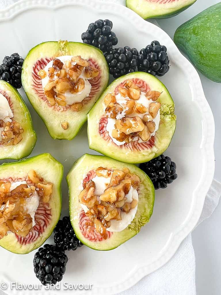 Fresh Figs with Goat Cheese and Honey - Flavour and Savour