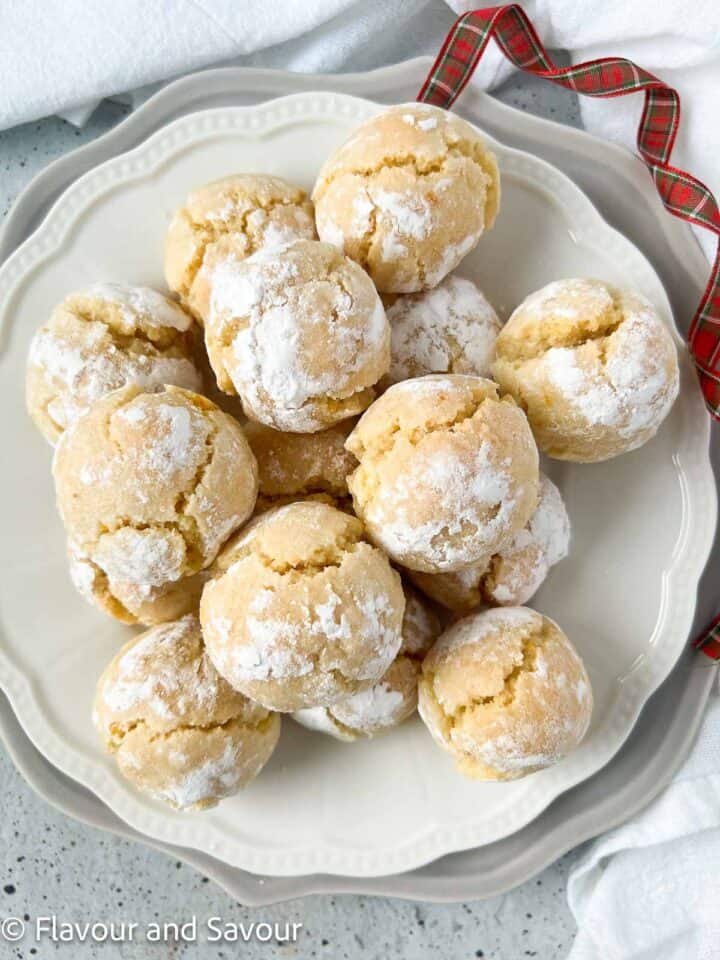 Soft and Chewy Italian Almond Cookies (Amaretti) - Flavour and Savour