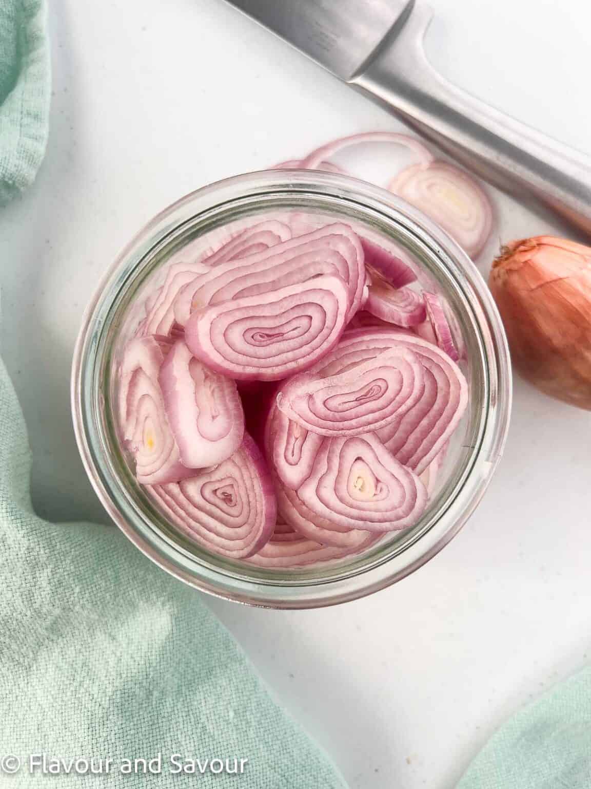 Quick Pickled Shallots with Apple Cider Vinegar - Flavour and Savour